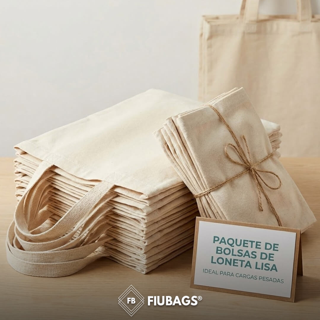 Venta De Tote Bags Lisas por Paquete | Fiubags ♻️